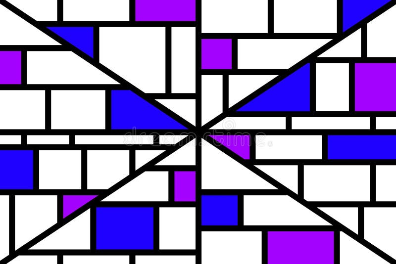 Abstract Mosaic Pattern Grid with Random Colours Stock Illustration ...