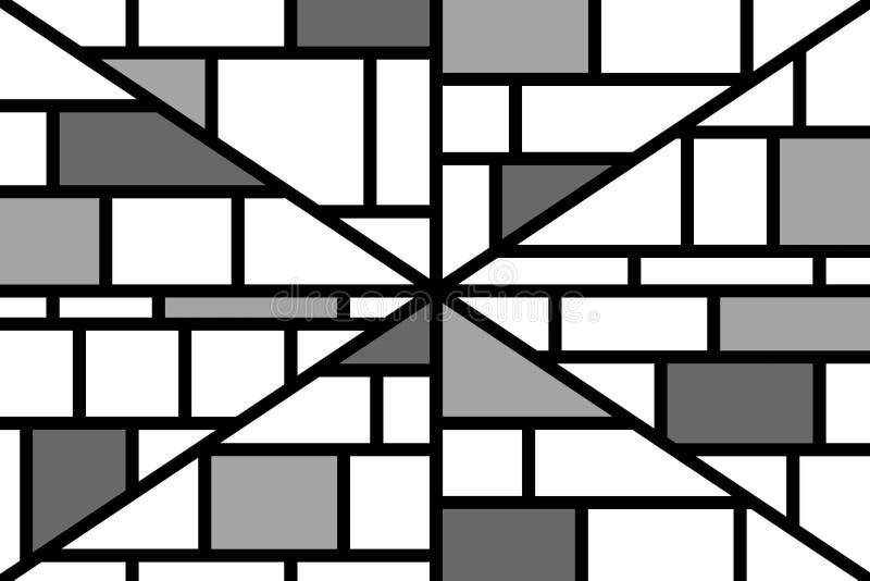 Abstract Mosaic Pattern Grid with Random Colours Stock Illustration ...