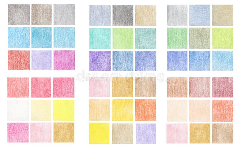 Abstract Mosaic Pencil Hand Drawing Many Light Colors Stock ...
