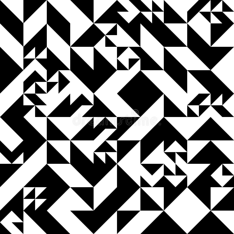 Abstract Mosaic of Right Triangles Stock Illustration - Illustration of ...