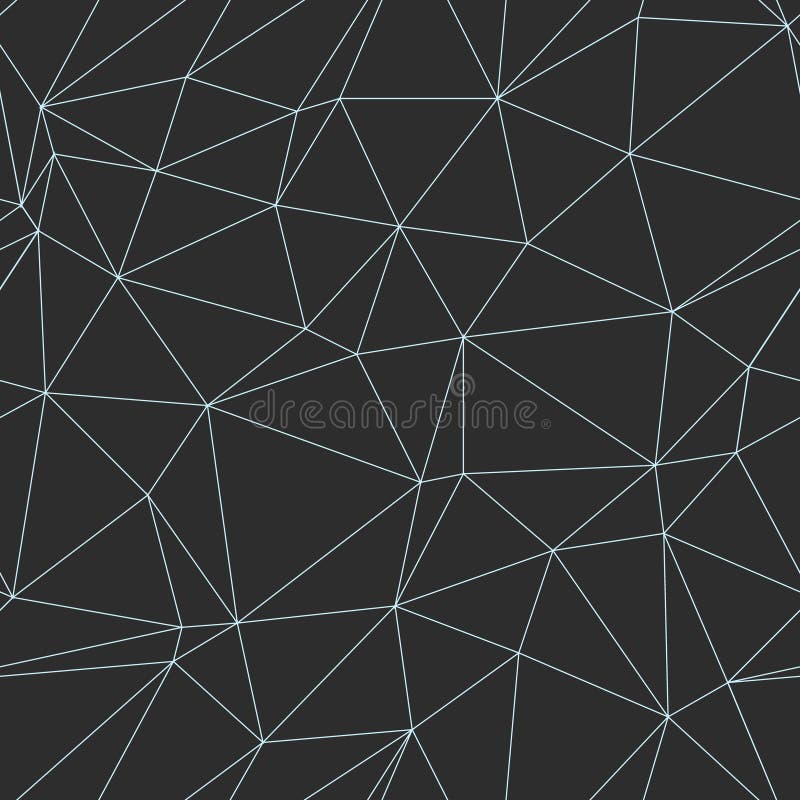 Abstract Polygonal Seamless Pattern with Connecting Dots and Lines. Low ...