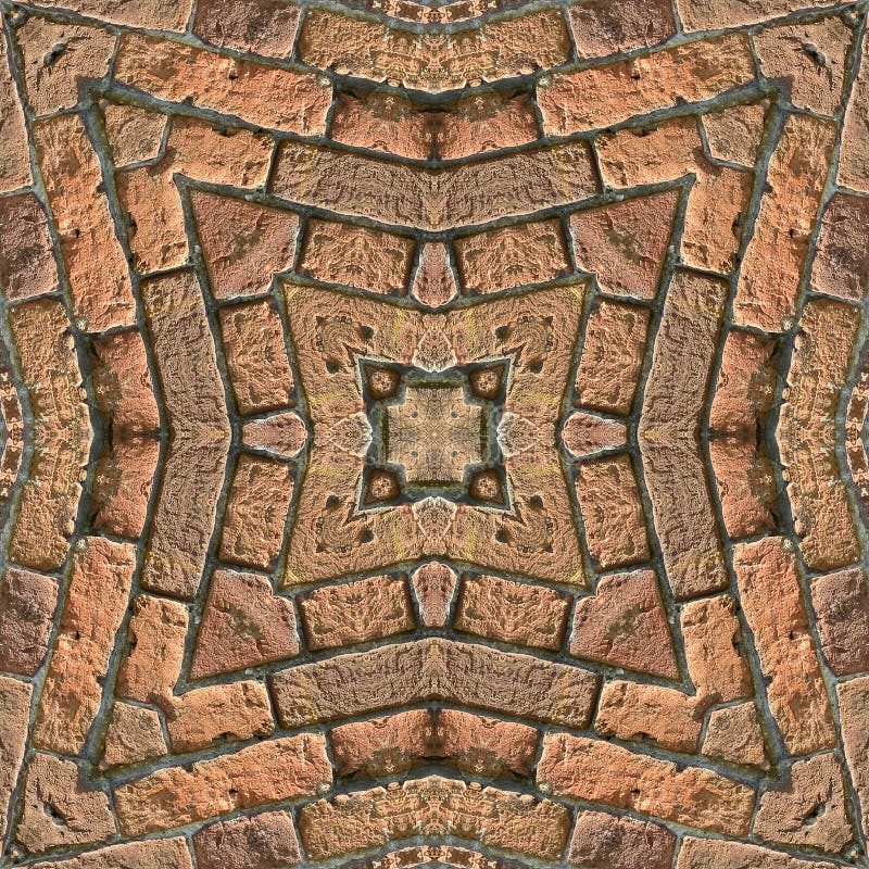 Abstract Mosaic Seamless Pattern of Old Red Bricks and Cement Stock ...