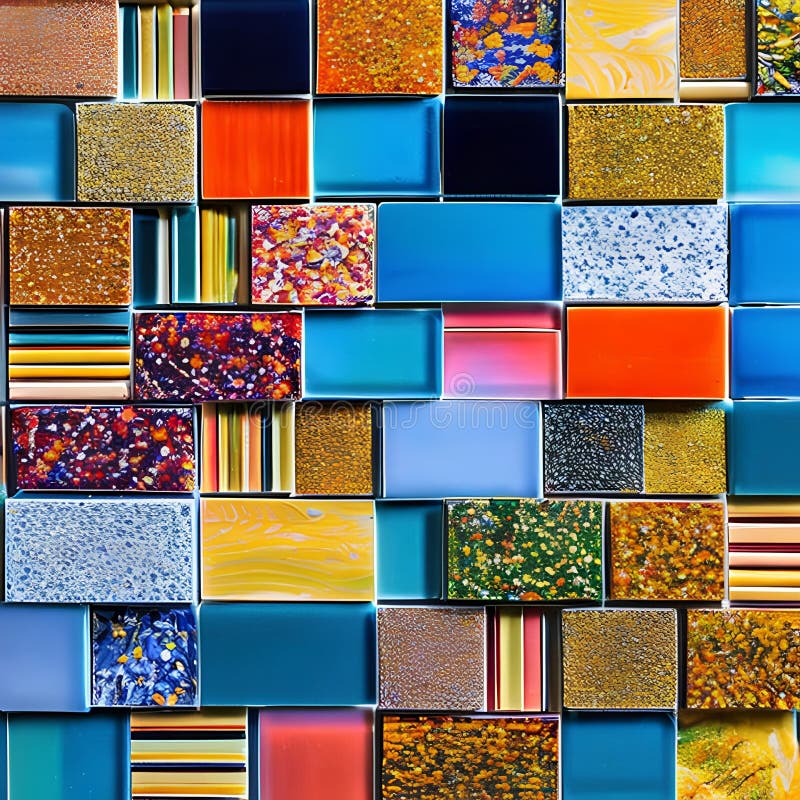 1284 Abstract Mosaic Tiles: a Dynamic and Vibrant Background Featuring ...