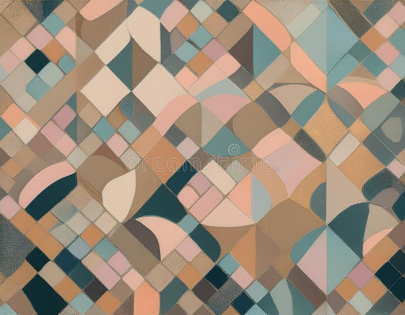 Abstract Mosaic Tiles in Muted Pastel Tones Geometric Texture ...