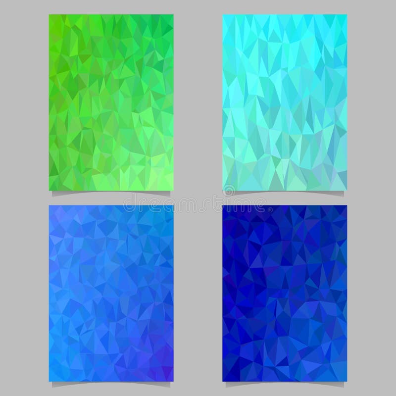 Abstract Mosaic Triangle Tile Pattern Page Template Set Document