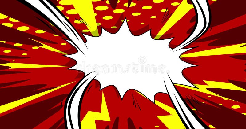 Abstract, Mostly Red Cartoon Background, Comic Book Backdrop. Stock ...