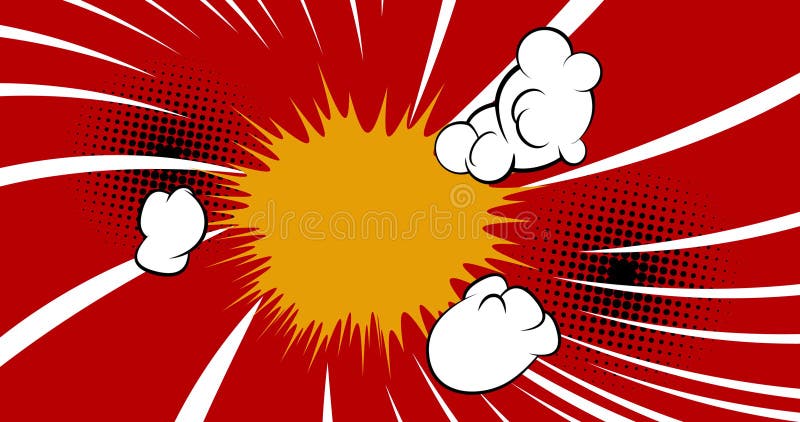 Abstract, Mostly Red Cartoon Background, Comic Book Backdrop. Stock ...