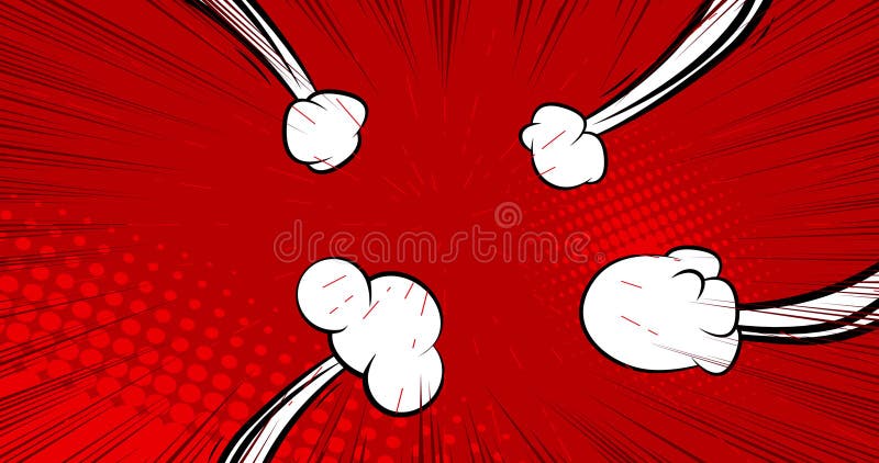 Abstract, Mostly Red Cartoon Background, Comic Book Backdrop. Stock ...