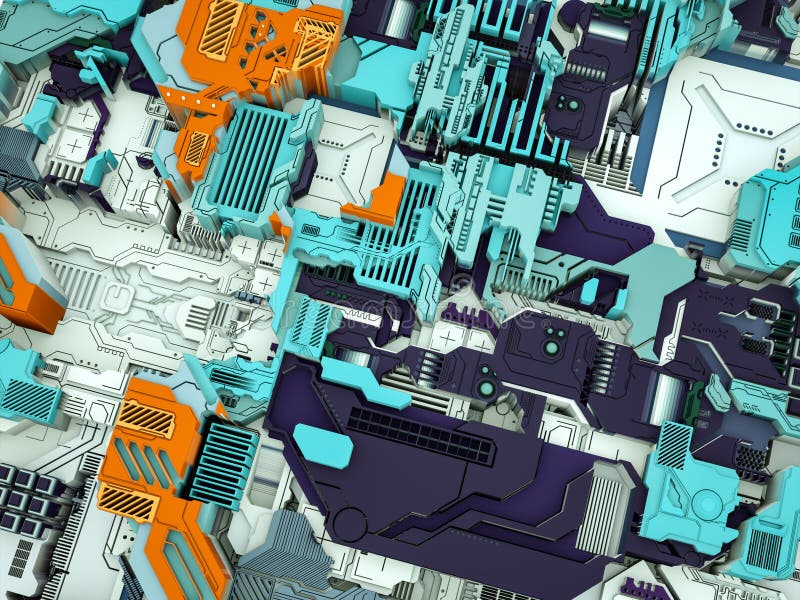 Abstract Motherboard stock illustration. Illustration of mathematics ...