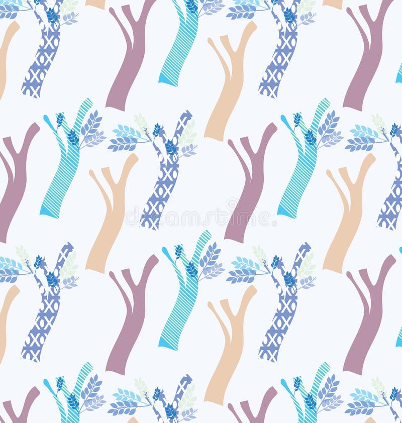 Pattern Trees seamless stock vector. Illustration of white - 106439666