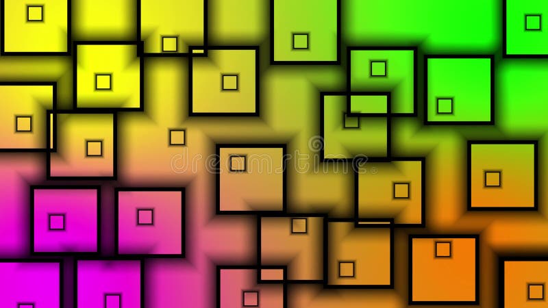 Abstract Motion Background. Animated Geometric Squire Shape. 3d ...