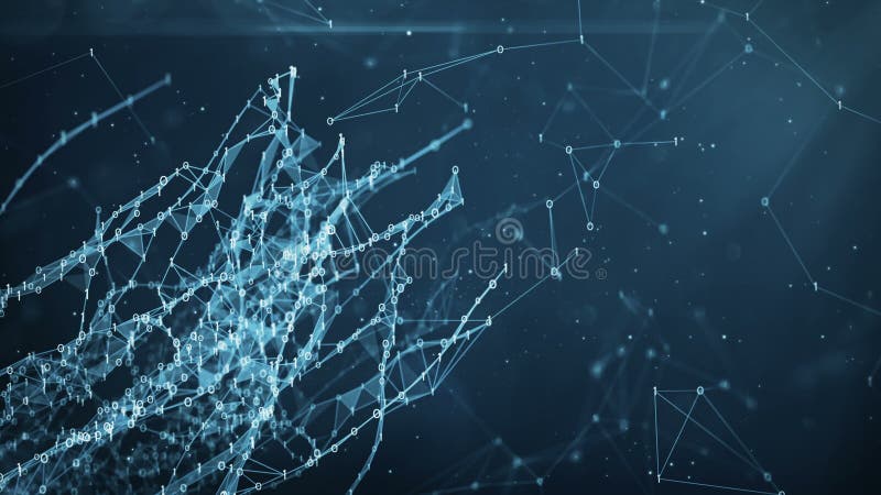 Abstract Motion Background Digital Binary Plexus Data Networks Stock Video Video Of
