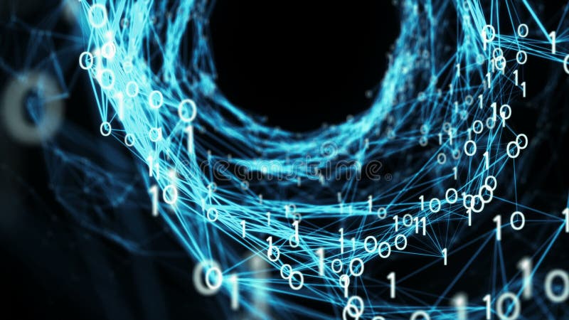 Abstract Motion Background Digital Binary Plexus Tunnel Loop Stock Video Video Of Lines