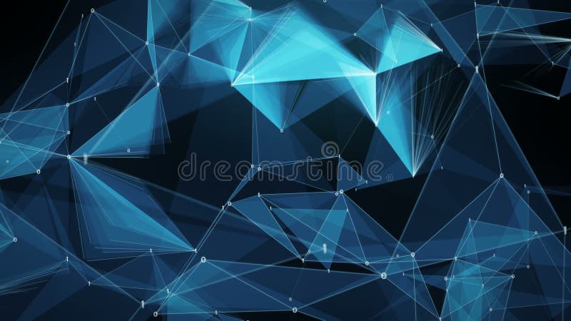 Abstract Motion Background - Digital Binary Polygon Plexus Data Networks Stock Footage - Video ...