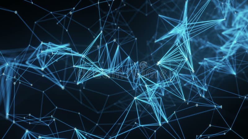 Abstract Motion Background Digital Binary Polygon Plexus Data Networks Stock Video Video Of