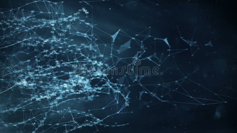 Abstract Motion Background - Digital Random Digits Plexus Data Networks Stock Footage - Video of ...
