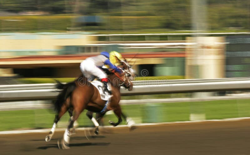 Abstract Motion Blur Horse Race Stock Photo - Image of derby, leader ...