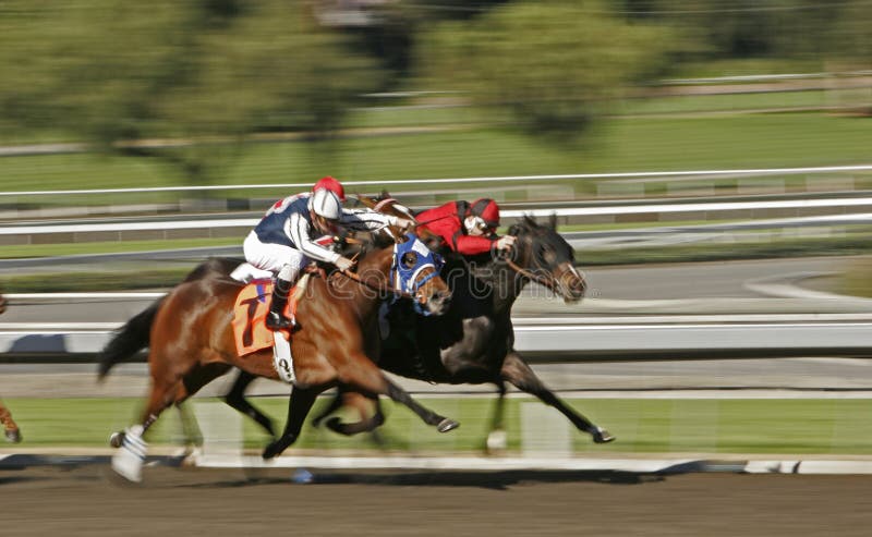 Abstract Motion Blur Horse Race Stock Photo - Image of derby, leader ...