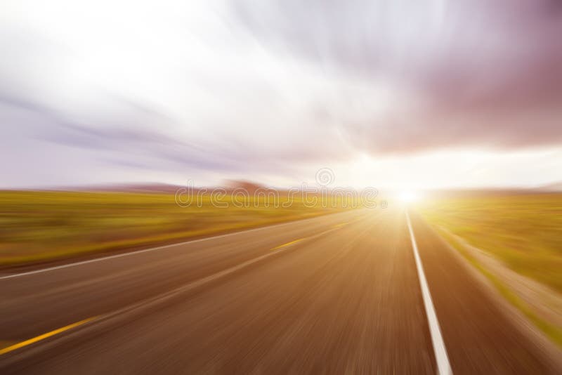Abstract Motion Blurred High Speed Road Stock Photo - Image of freeway ...