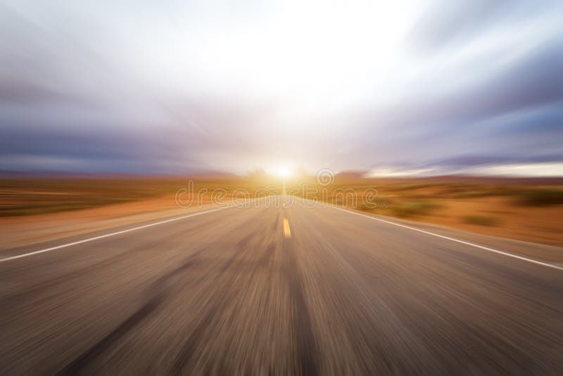 Abstract Motion Blurred High Speed Road Stock Image - Image of auto ...