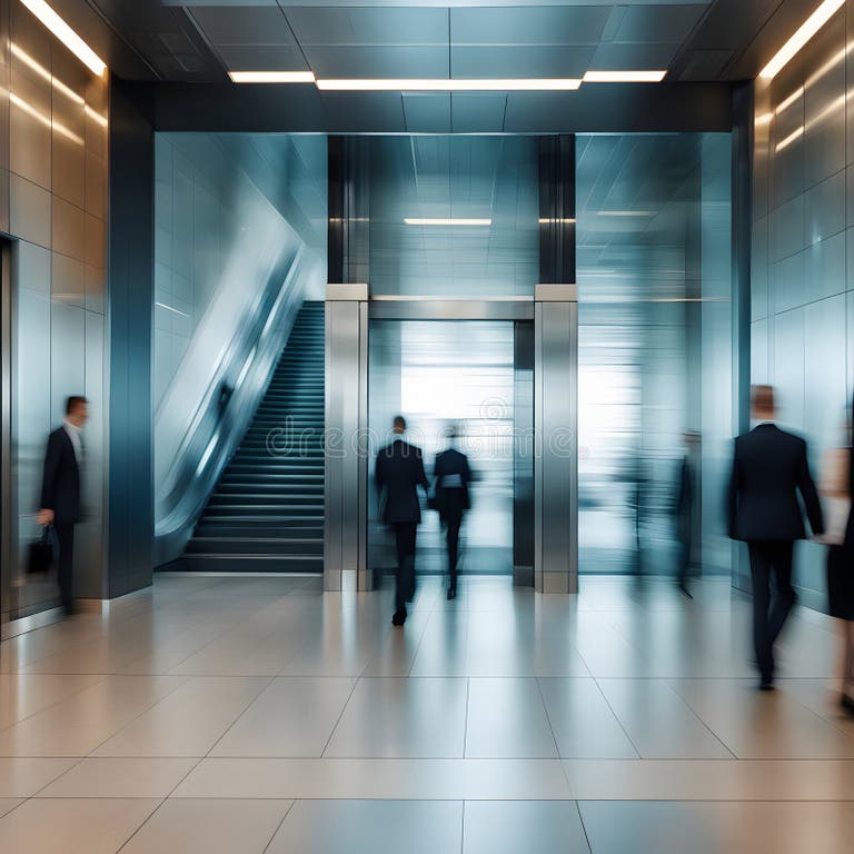 Abstract Motion Blurred View from a Business Passing by in Front of ...