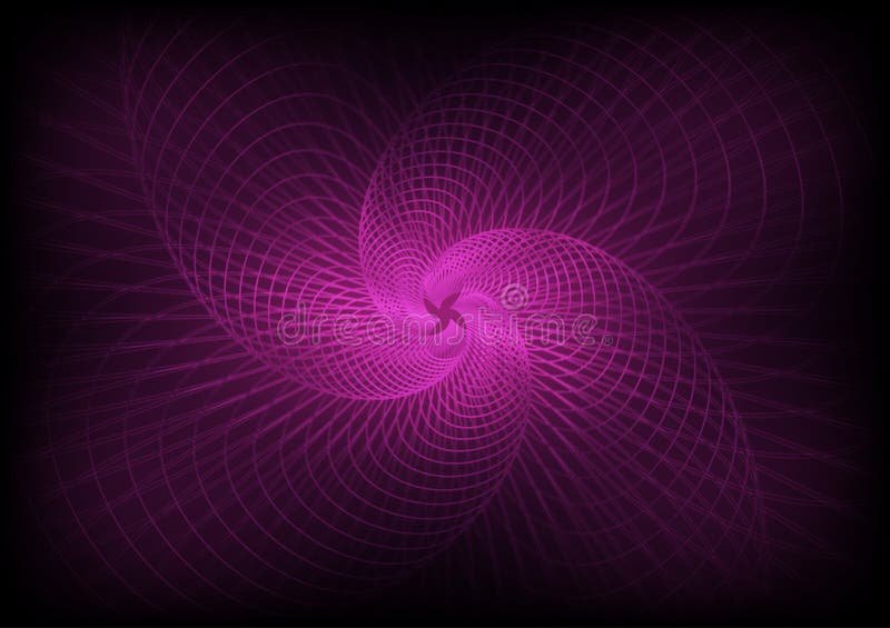 Abstract Motion Curve Flower Outline Pattern Pink Background Stock ...