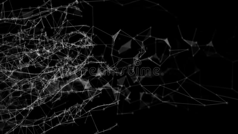 Abstract Motion - Digital Binary Polygon Plexus Data Networks Alpha Matte Stock Footage - Video ...