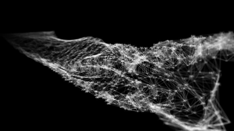 Abstract Motion Digital Polygon Random Digits Plexus Data Networks Alpha Matte Stock Video ...