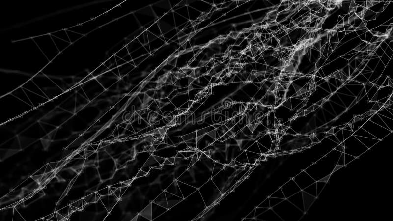 Abstract Motion Digital Polygon Random Digits Plexus Data Networks Alpha Matte Stock Video ...