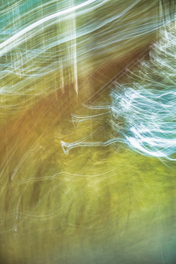 Abstract Motion Full Blur with Trees in Fall Colors and Water Stock ...