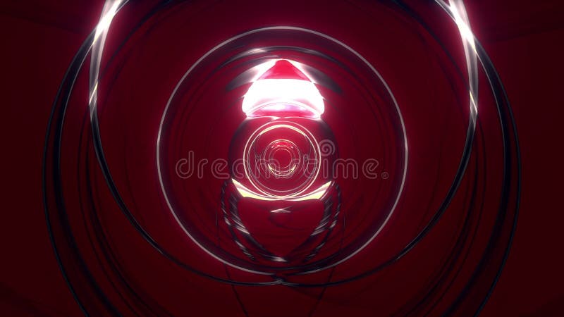 Graphic Loop Glow White Light in Tunnel Stock Video - Video of ...