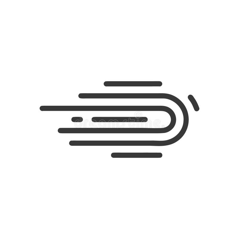 Abstract Speed Lines Icon: Dynamic Motion Graphic Design Element Stock ...