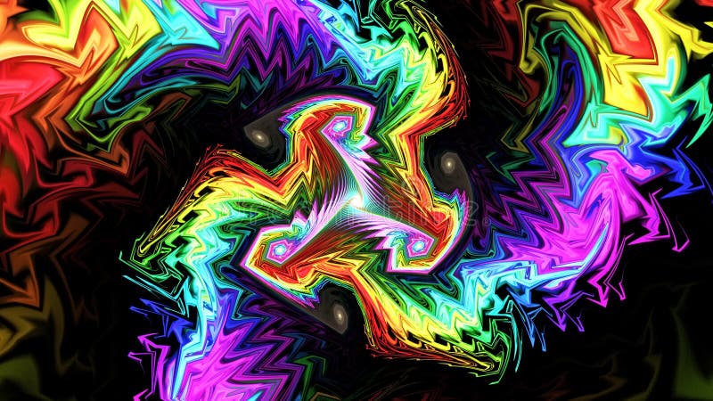 Abstract Motion Pattern with Zigzag Shimmering Curves. Stock Footage ...