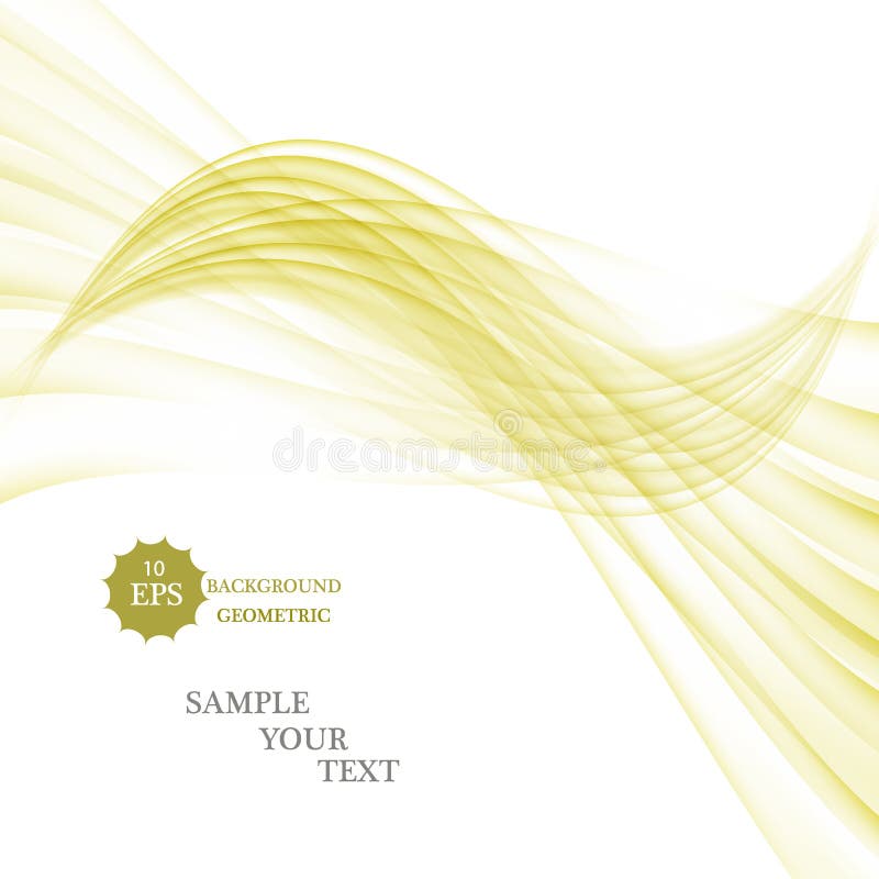 Abstract Motion Smooth Color Wave Vector. Curve Yellow Lines Stock ...