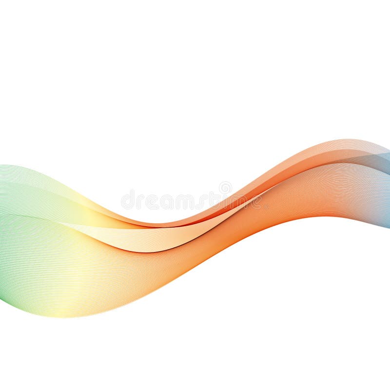 Abstract Vector Motion Smooth Color Wave Vector Curve Rainbow Lines Stock Vector