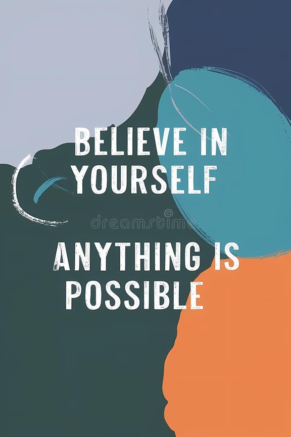 Abstract Motivation, Believe in Yourself Stock Illustration ...