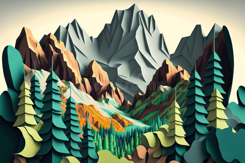 Abstract Mountain Crest from the Sequoia National Park Stock ...
