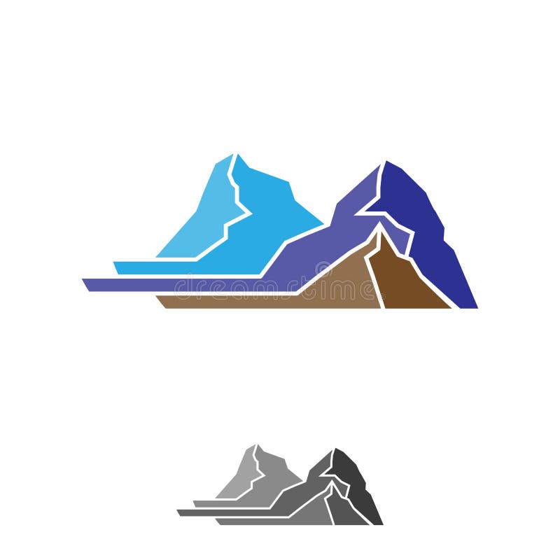 Mountain design elements stock vector. Illustration of majestic - 16503506