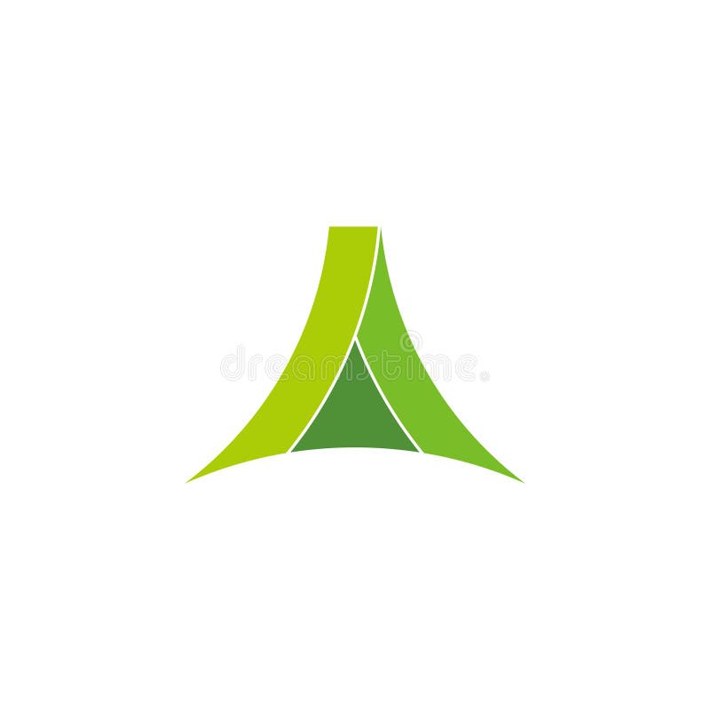 Abstract Mountain Green Triangle Geometric Design Symbol Vector Stock ...