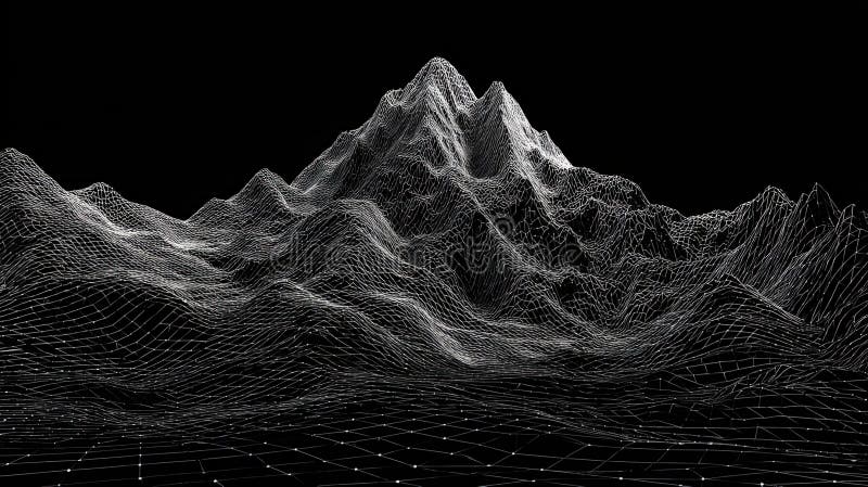 Abstract Representation Data Visualization Mountain Structure Stock ...