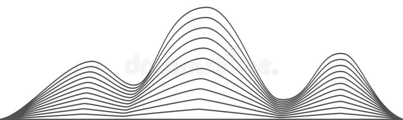 Abstract Mountain Lines Background Isolated, Mountains Twisted Curve ...