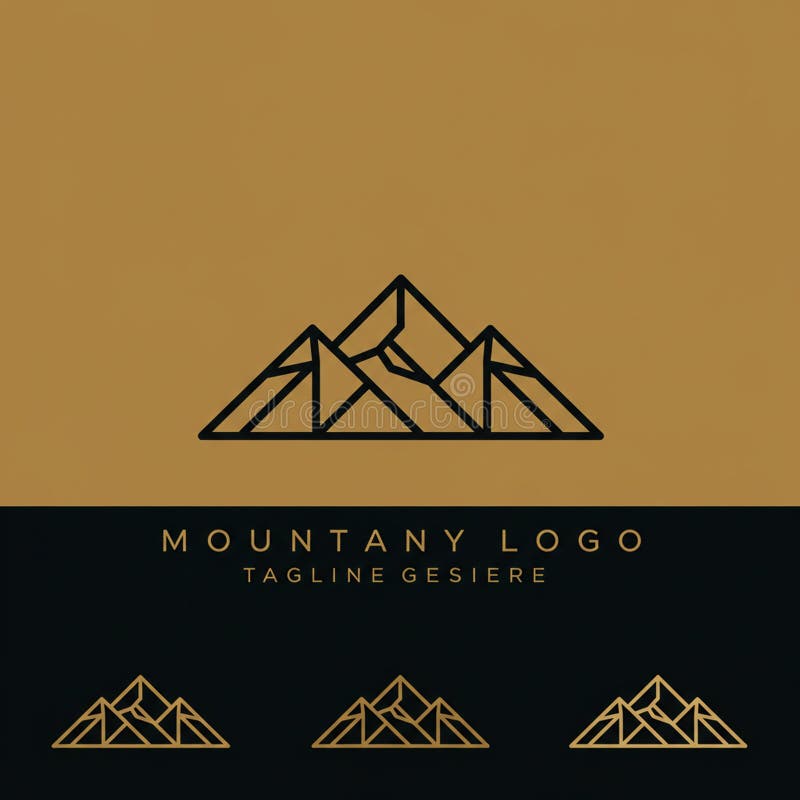 Abstract Mountain Logo Design Featuring Geometric Patterns. the Main ...