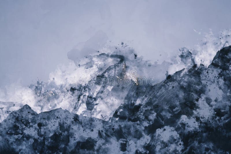 Abstract mountain range stock illustration. Illustration of mountains ...