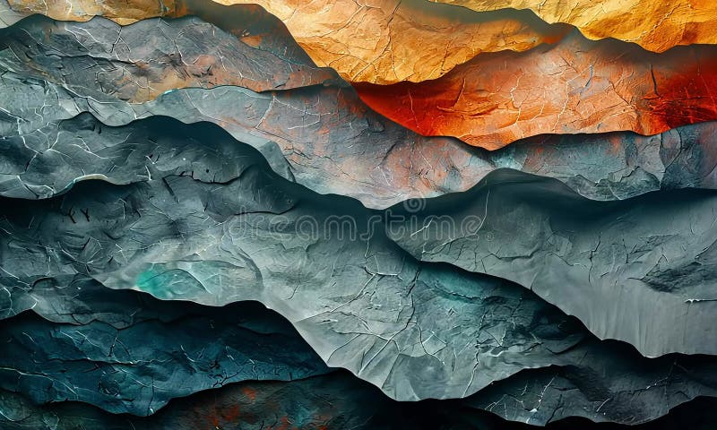 Abstract Mountain Range Texture, Layered Rock Formation, Artistic ...