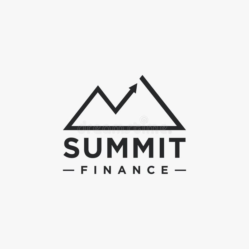 Mountain and Arrow. Success and Vision Concept. Wireframe and Low ...