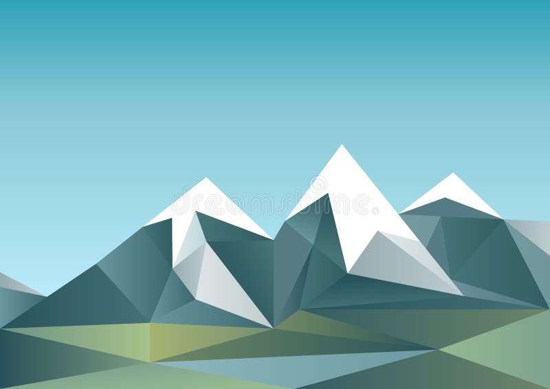 Abstract Mountains in Polygonal Style Stock Vector - Illustration of ...