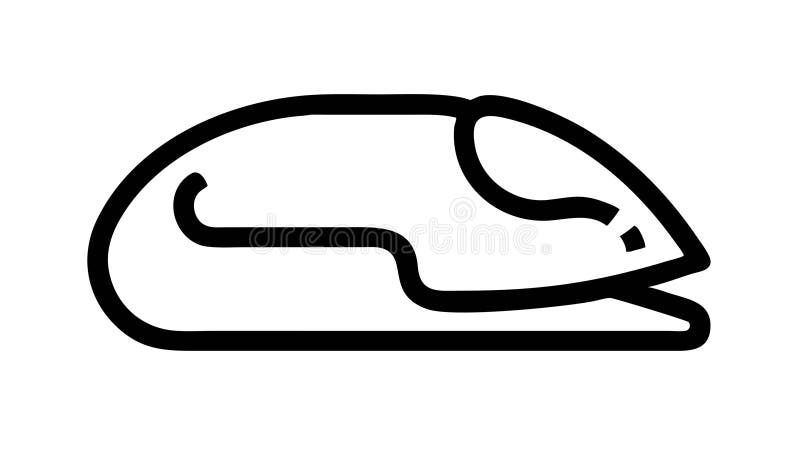 Abstract Mouse or Submarine Outline Icon Minimalist Art Vector Design ...