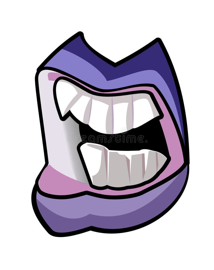 Open Shouting Mouth. Beautiful Female Lips Screaming Stock Vector ...