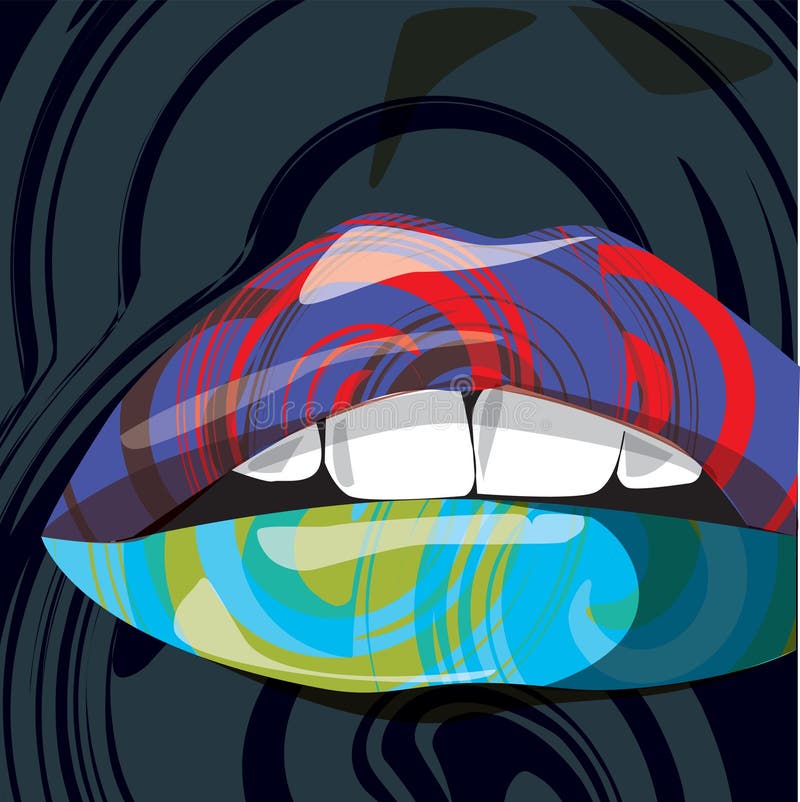 Abstract mouth. Vector stock vector. Illustration of gloss - 13214284