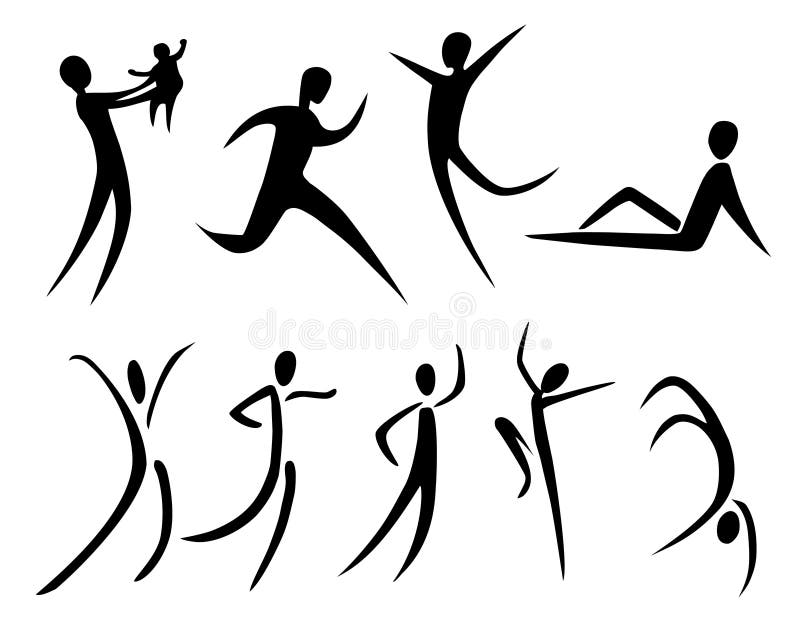 Abstract dancers 2 stock vector. Illustration of movement - 15212684